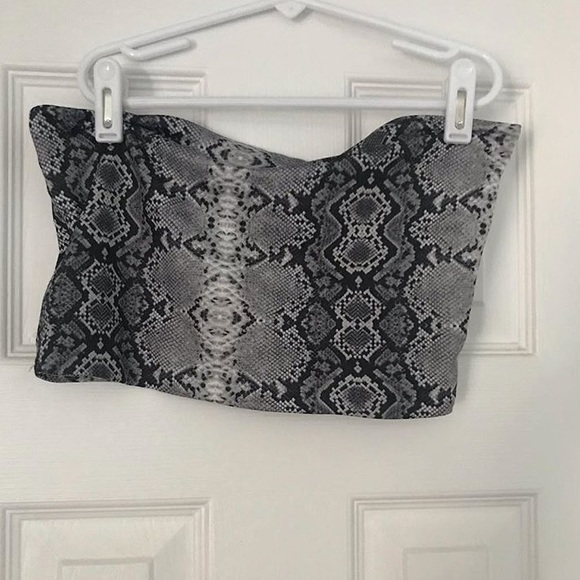 Zaful | Tops | Snake Skin Tube Top | Poshmark